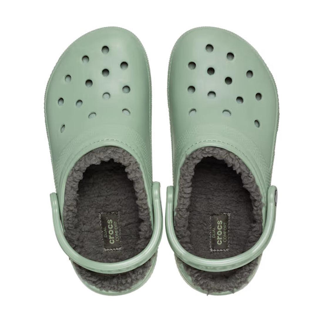 Classic Fuzz Fluffy Lined Clog Adults Unisex Moss – Kids Shoes NZ