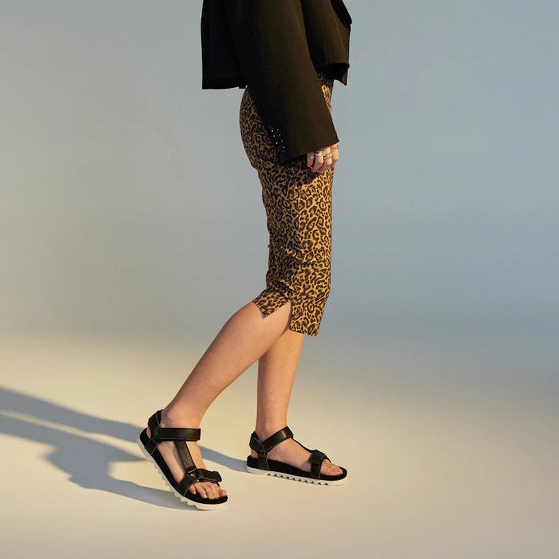 Rollie Womens Sandal Tooth Wedge Black – Kids Shoes NZ