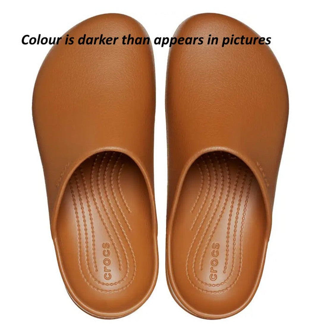 Crocs - Dylan Clog Cognac Leather Look Mule – Kids Shoes NZ