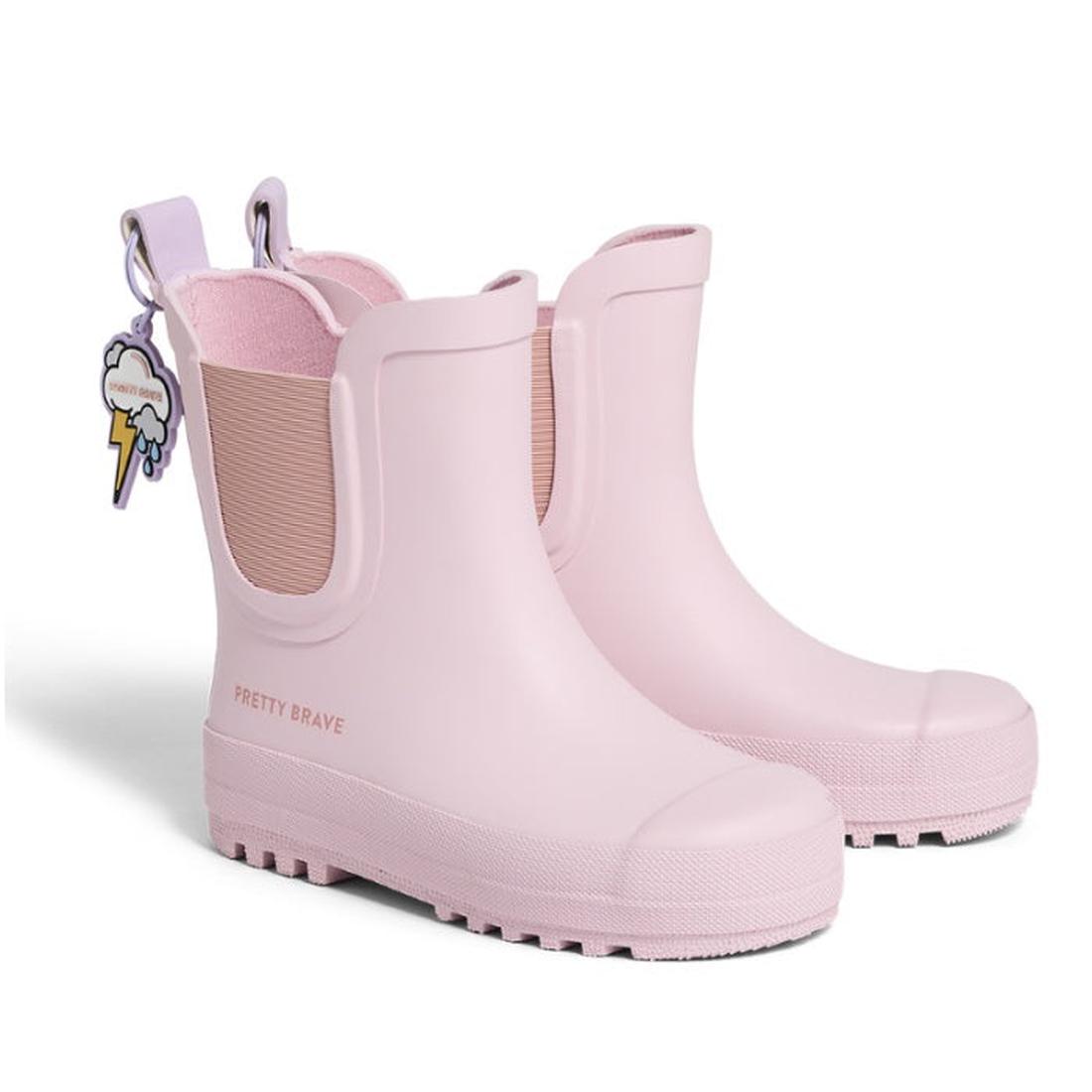 Pretty Brave Puddle Boot Ankle Rainboot Blush Pink – Kids Shoes NZ